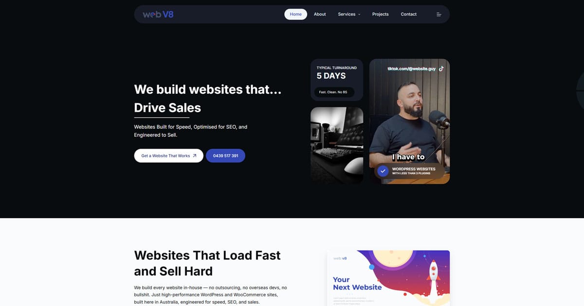 Projects – Web V8